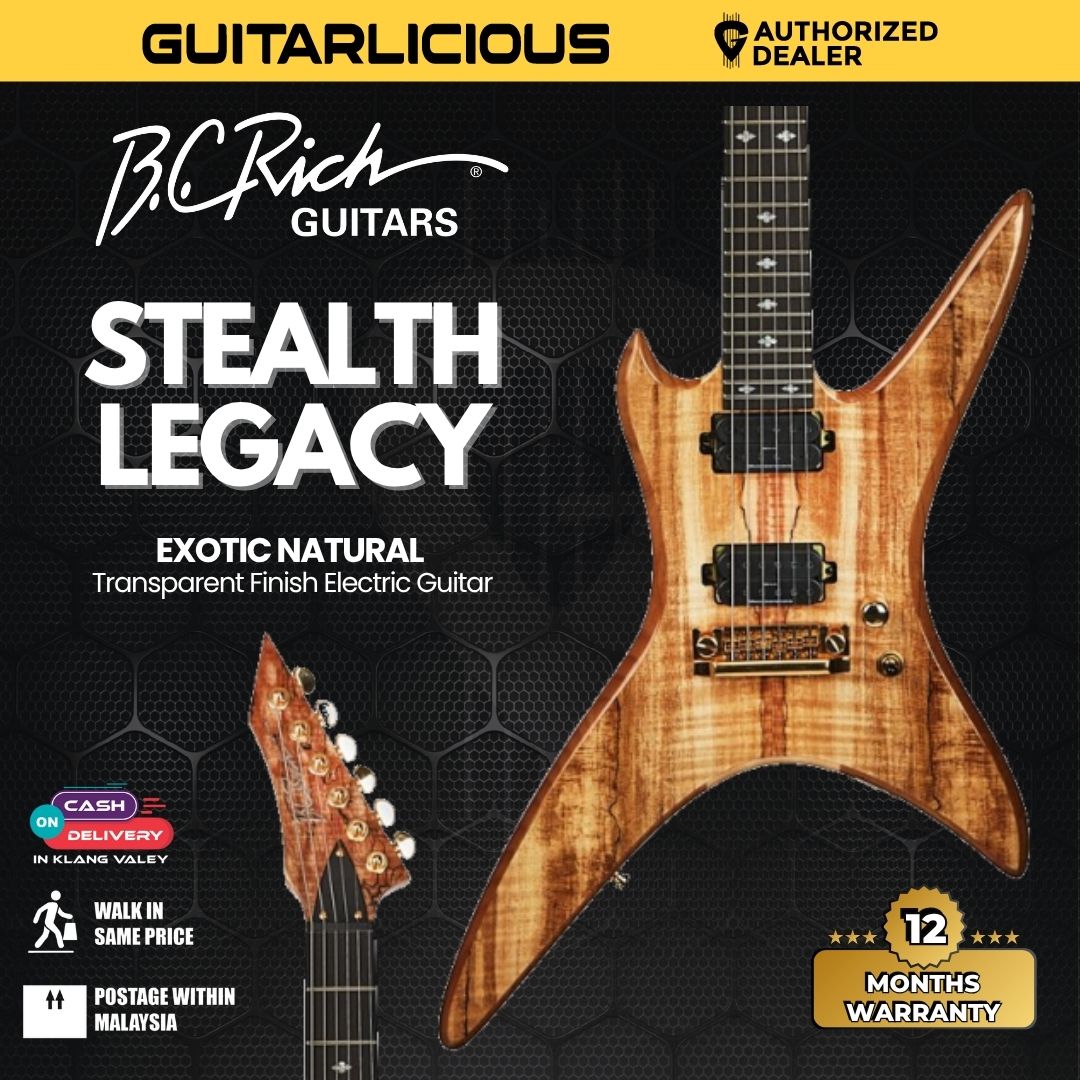 B.C. Rich Stealth Legacy Exotic Natural Transparent Finish – GUITARLICIOUS