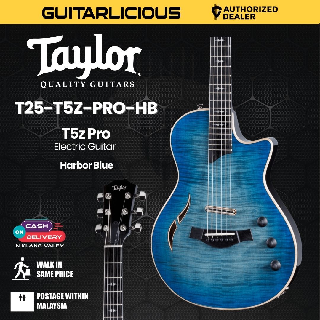 Taylor T5z Pro Electric Guitar w/Case, Harbor Blue – GUITARLICIOUS