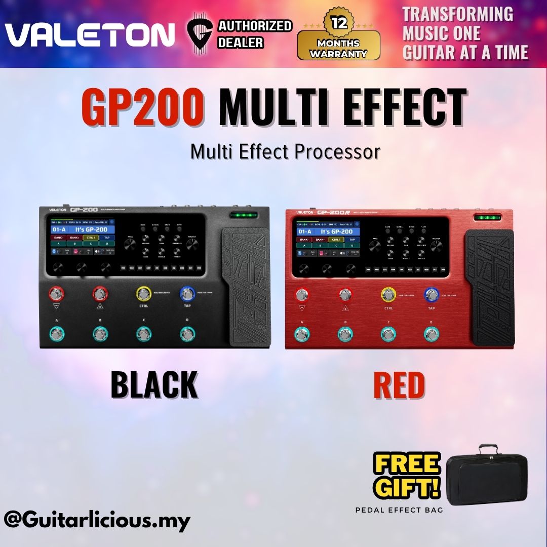 Valeton GP-200 Multi-Effects Processor Pedal Effects – GUITARLICIOUS