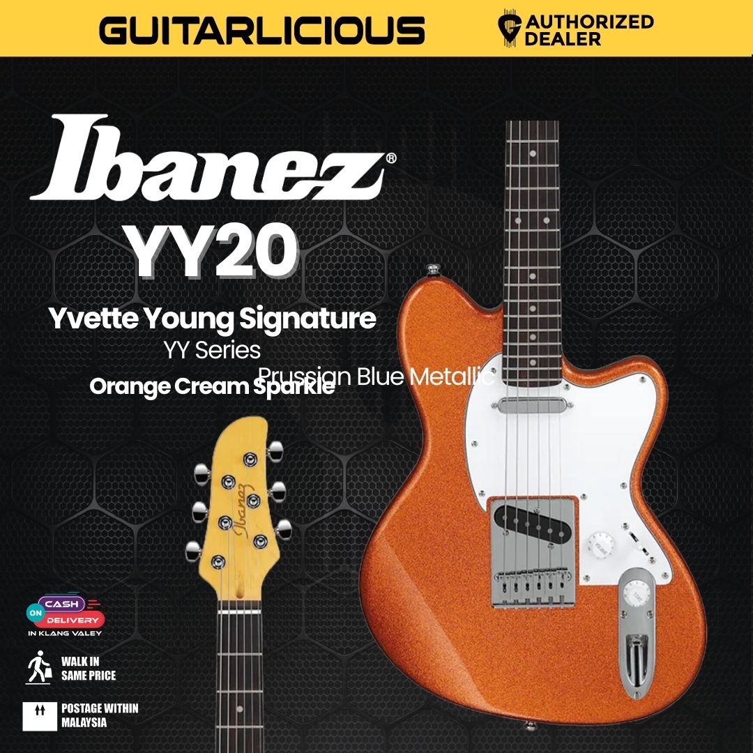 Ibanez YY20 Yvette Young Signature Electric Guitar - Orange Cream ...