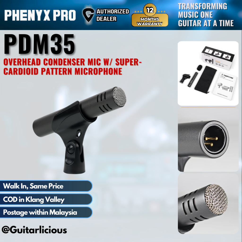 ⚠️ PRODUCT NAME > 70 Phenyx Pro PDM35 Overhead Condenser Mic w/ Super ...
