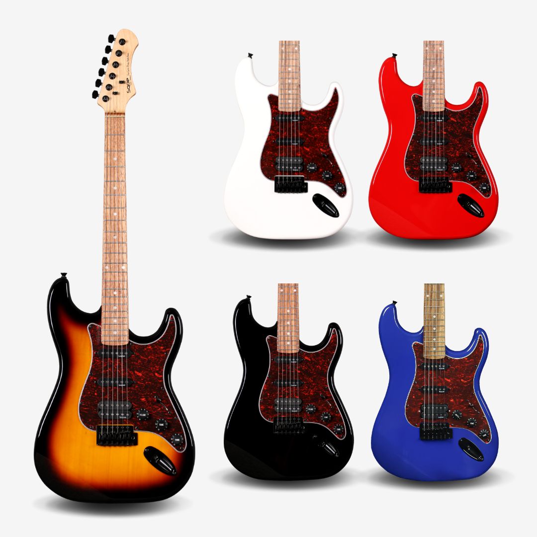 SQOE SEST230 Super Stratocaster Body HSS Electric Guitar – GUITARLICIOUS